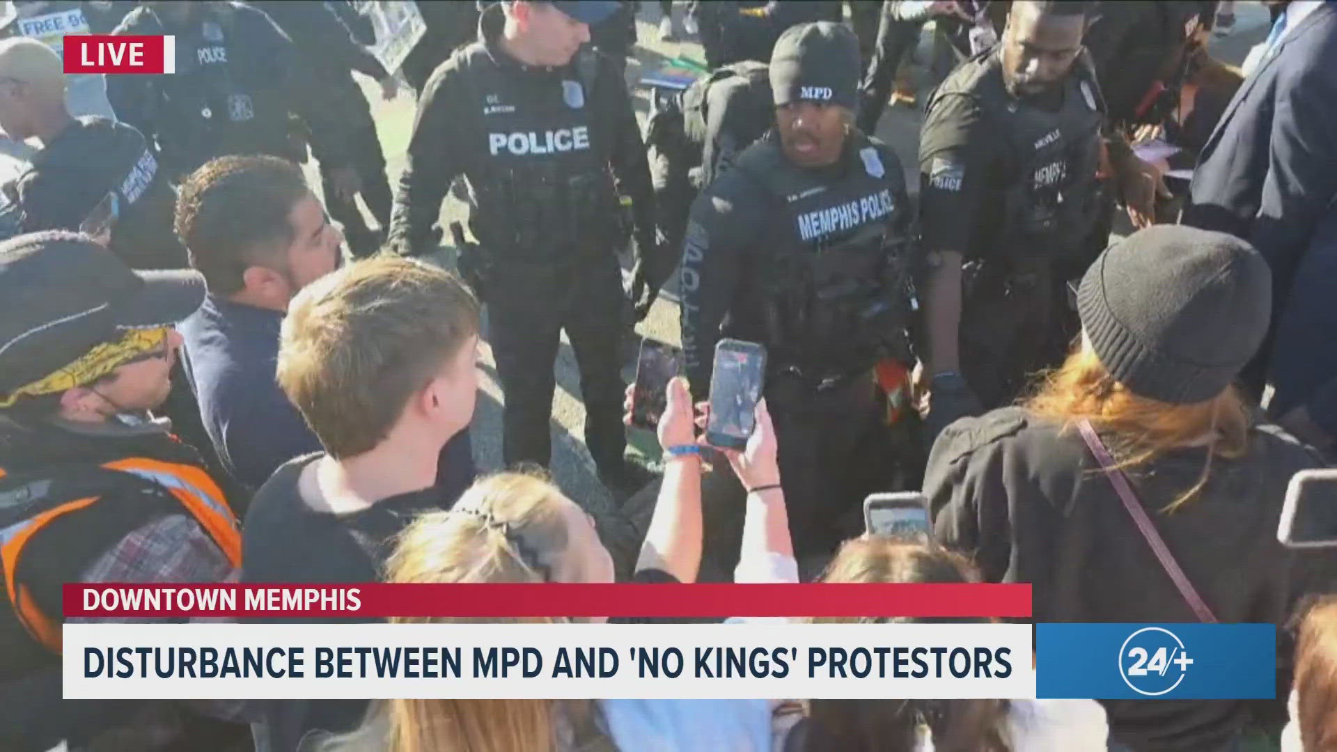 Memphis police officers involved in No Kings protest clash placed on ...