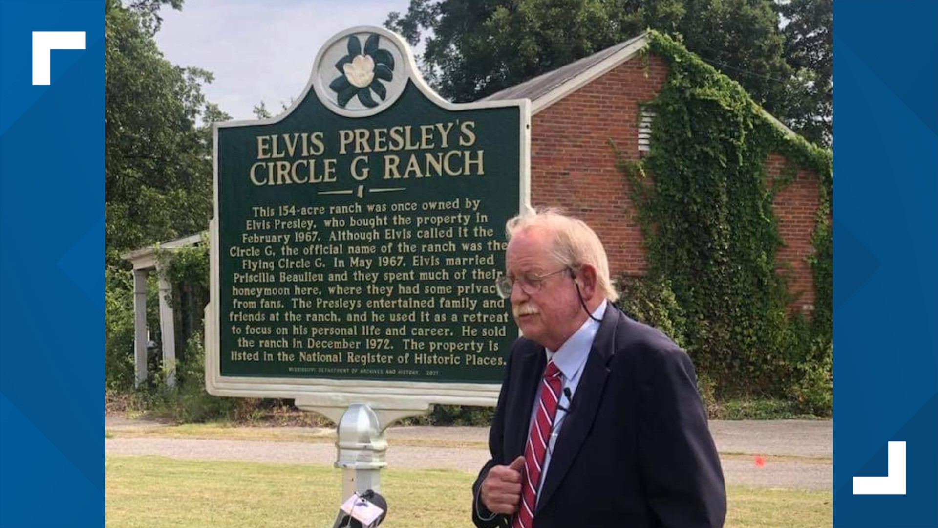 Historical Marker stands at Elvis' Circle G Ranch in Horn Lake ...