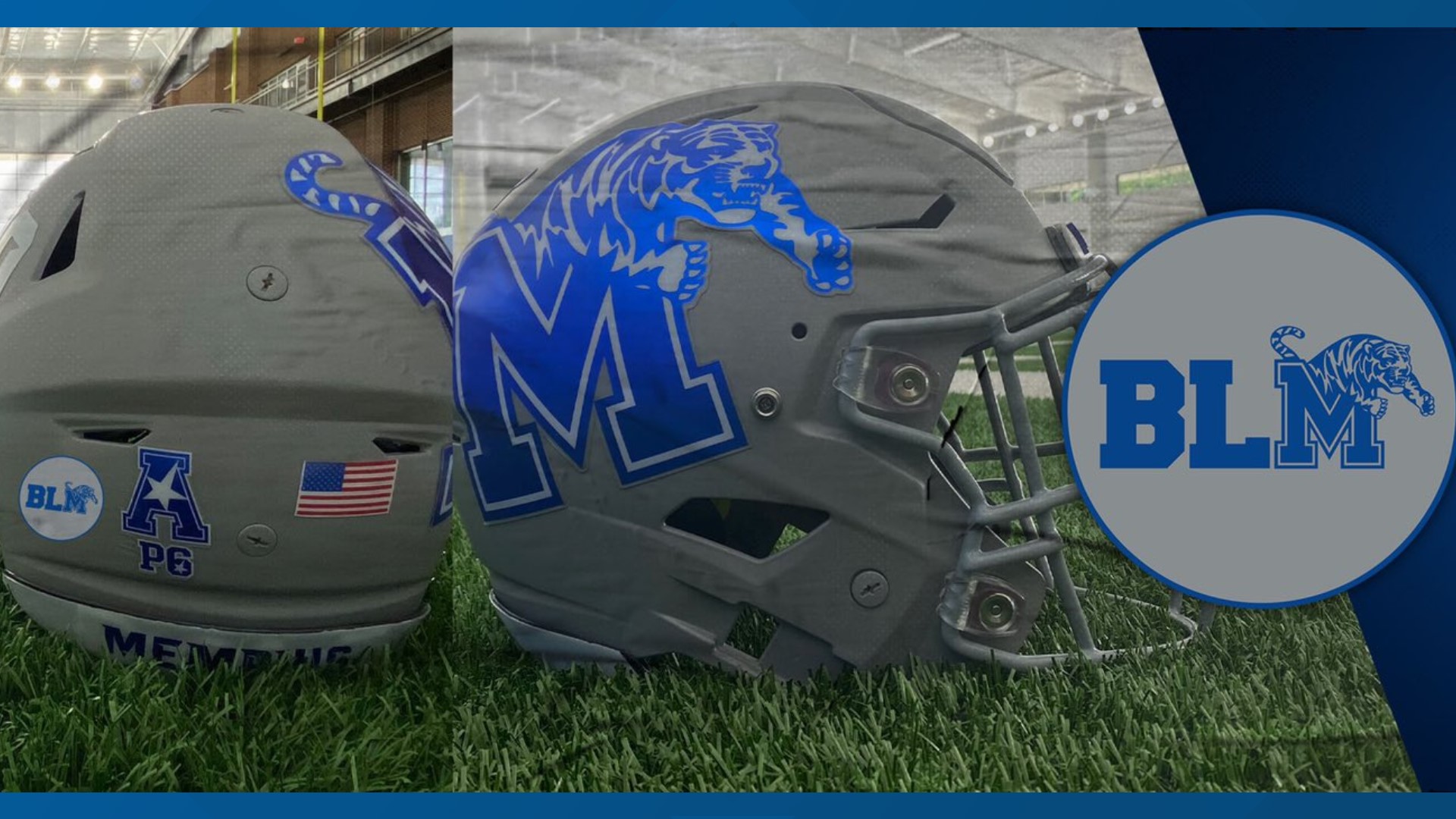 Memphis Tigers football helmets Black Lives Matter sticker 2020 s ...