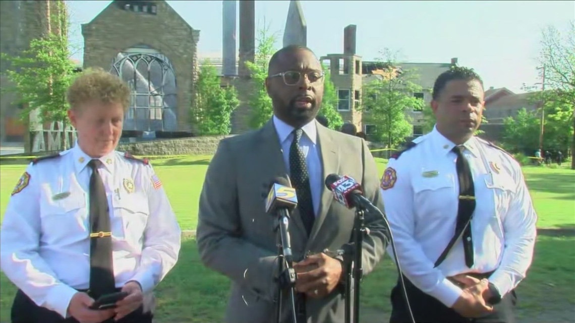 Mayor Paul Young holds presser after Historic Clayborn Temple destroyed ...