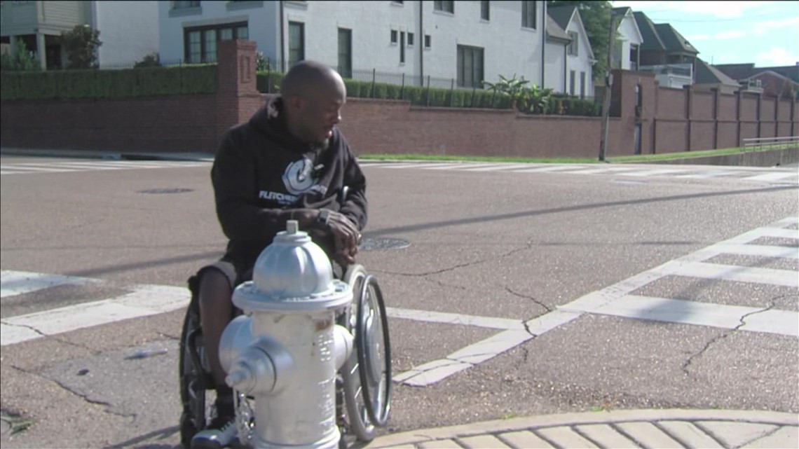 Fire hydrant that blocked sidewalk in downtown Memphis moved ...