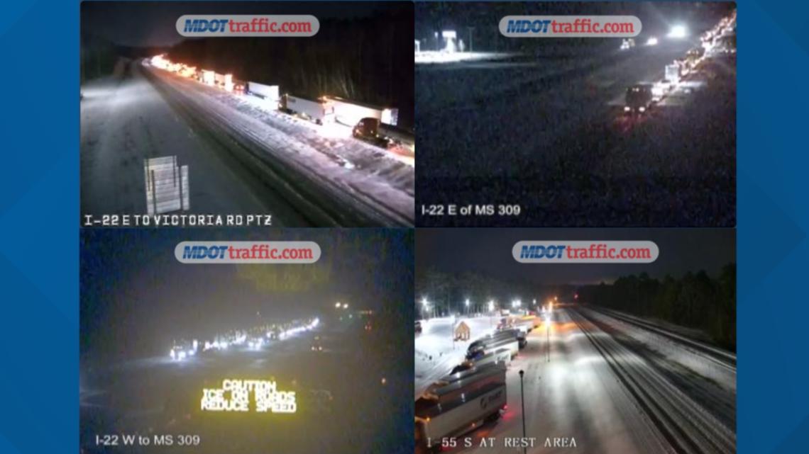 Parts of I-55 and I-22 remain at a standstill in North Mississippi ...