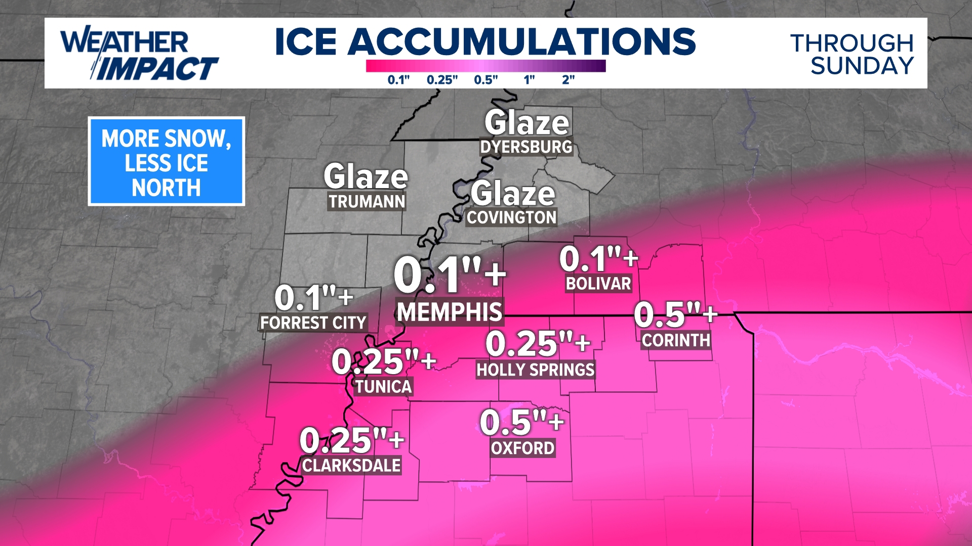 Potential of ice storm increases in North Mississippi this weekend ...