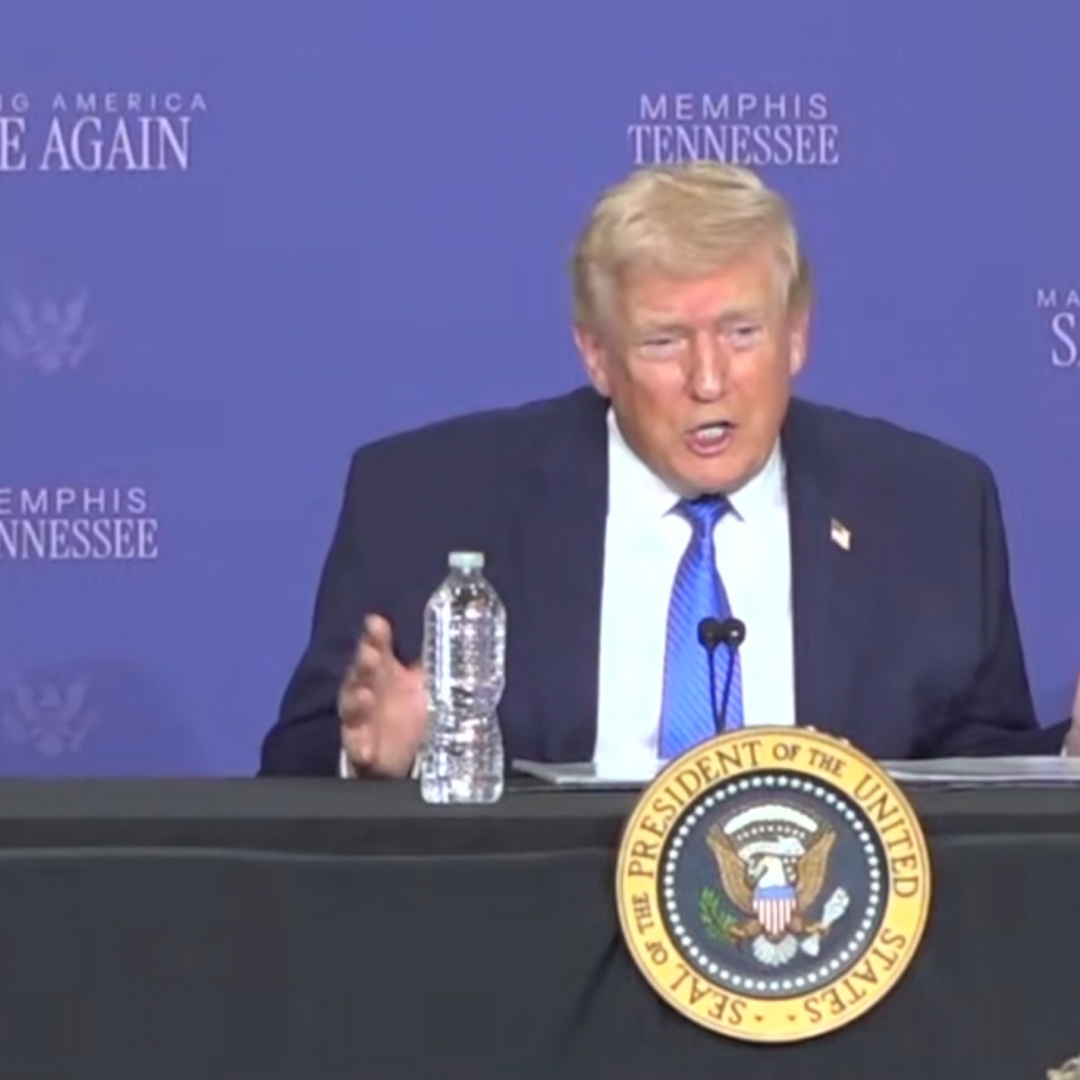 President Donald Trump visits Memphis to celebrate task force ...