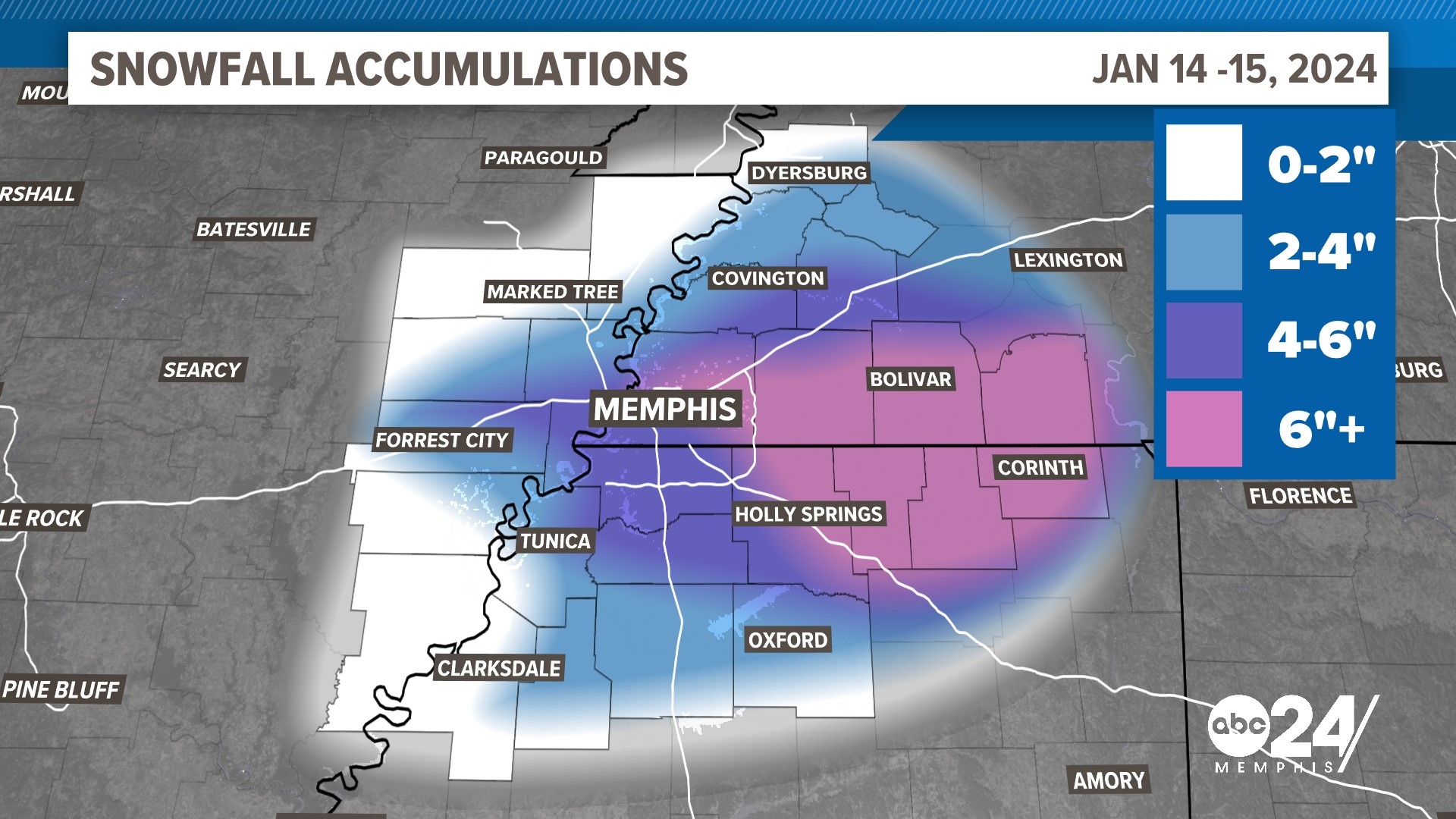 How much snow ended up falling in Memphis and the Mid-South ...