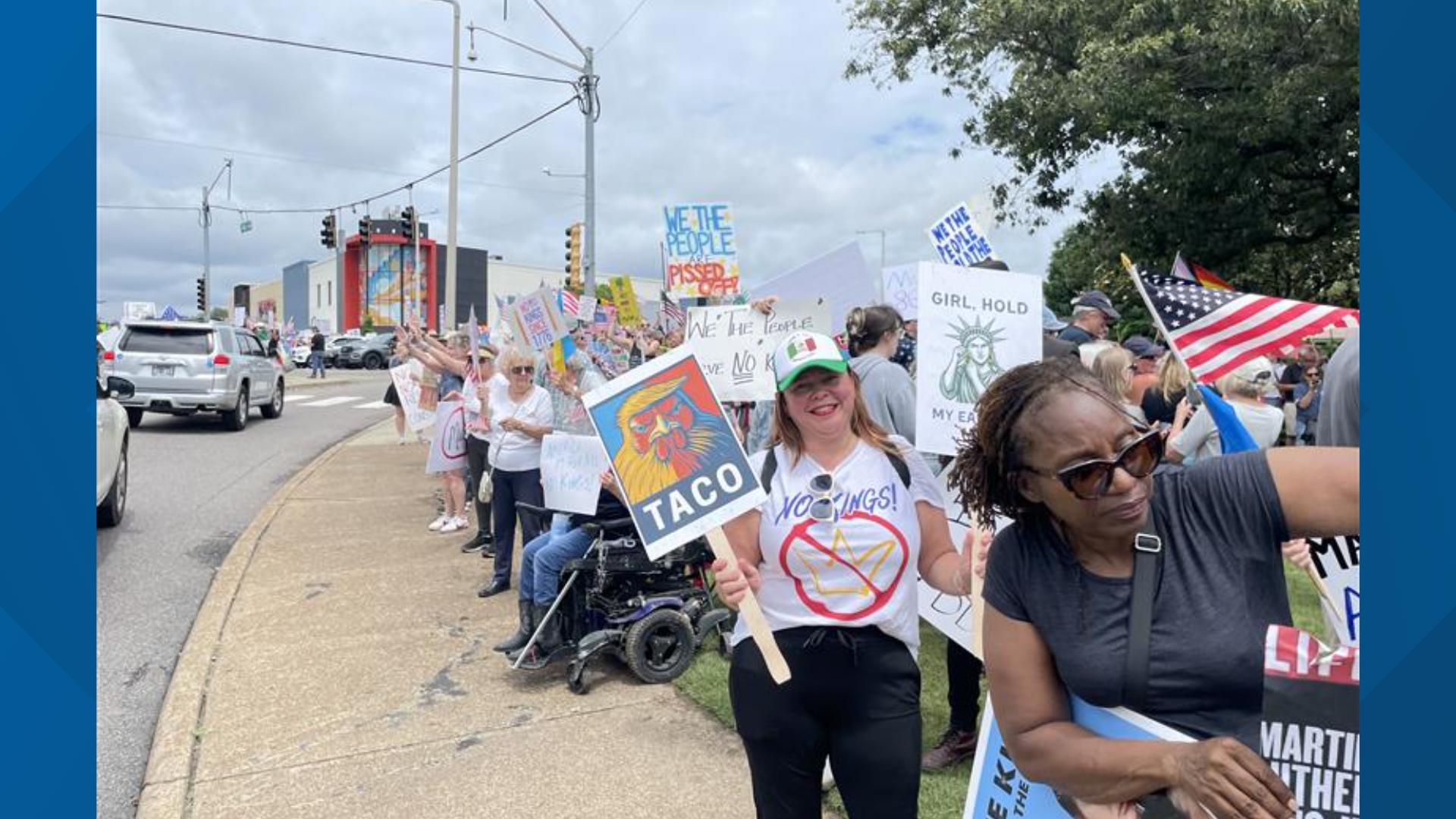 Memphis protesters join nationwide 'No Kings' rally | localmemphis.com