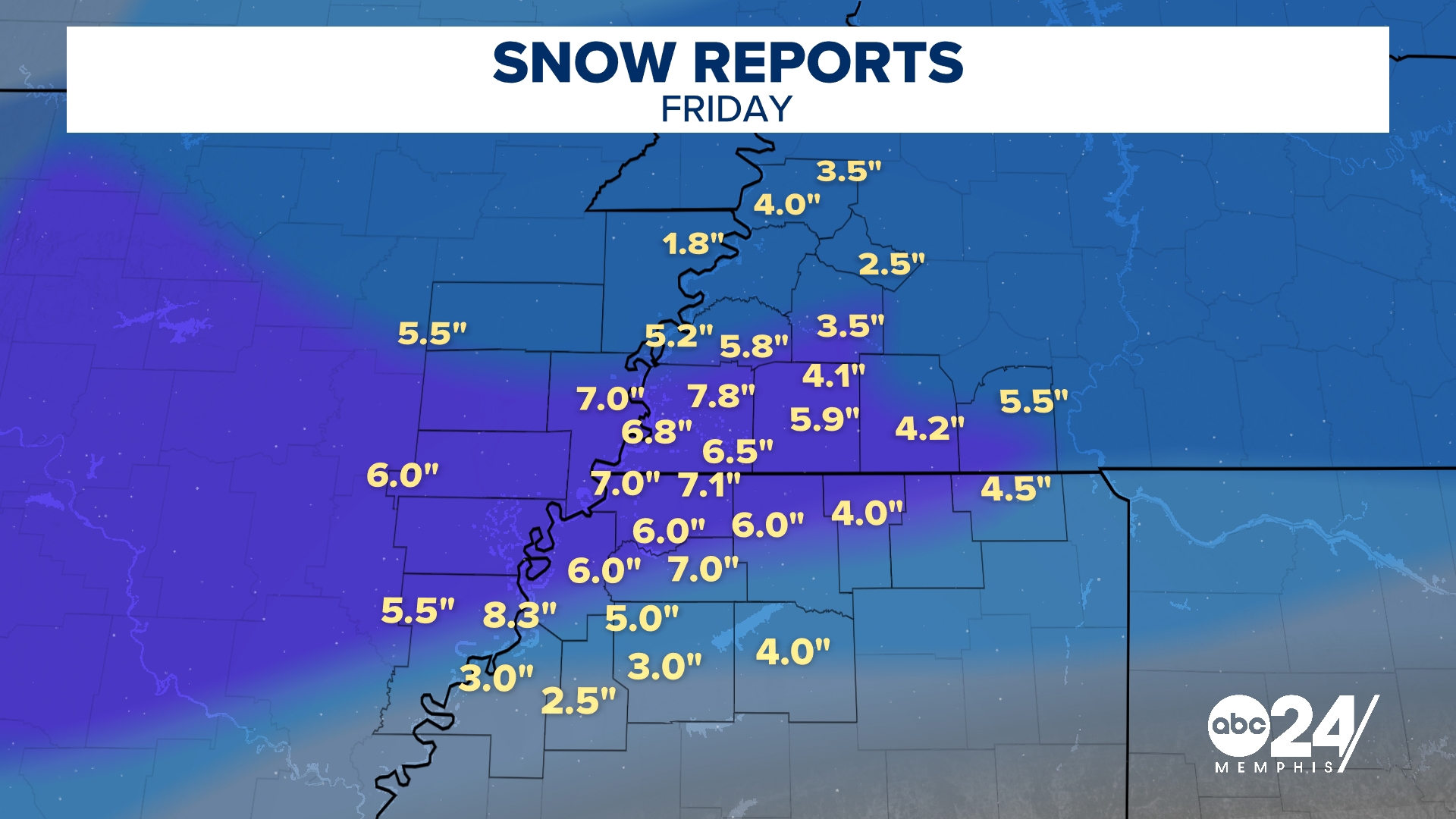 Here's how much snow fell in Memphis and across the Mid-South ...
