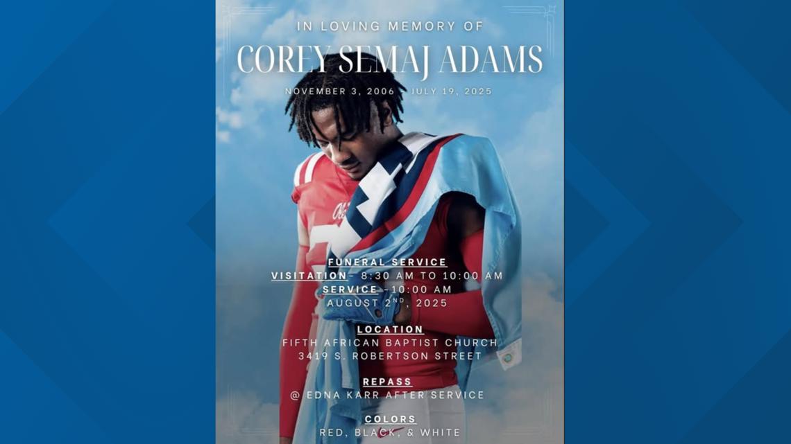 Funeral service announced for Corey Adams | localmemphis.com