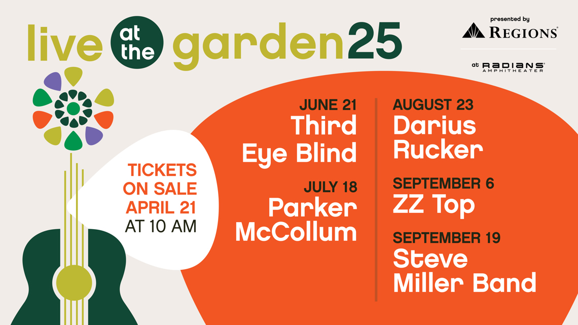 announces 2025 Live at the Garden Concert Series announced ...