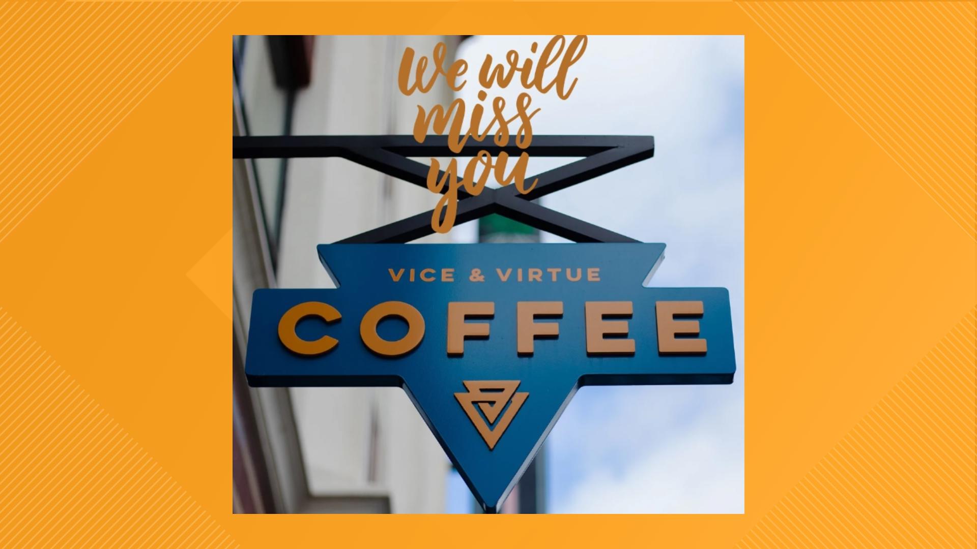 Vice & Virtue Coffee announces closure | localmemphis.com