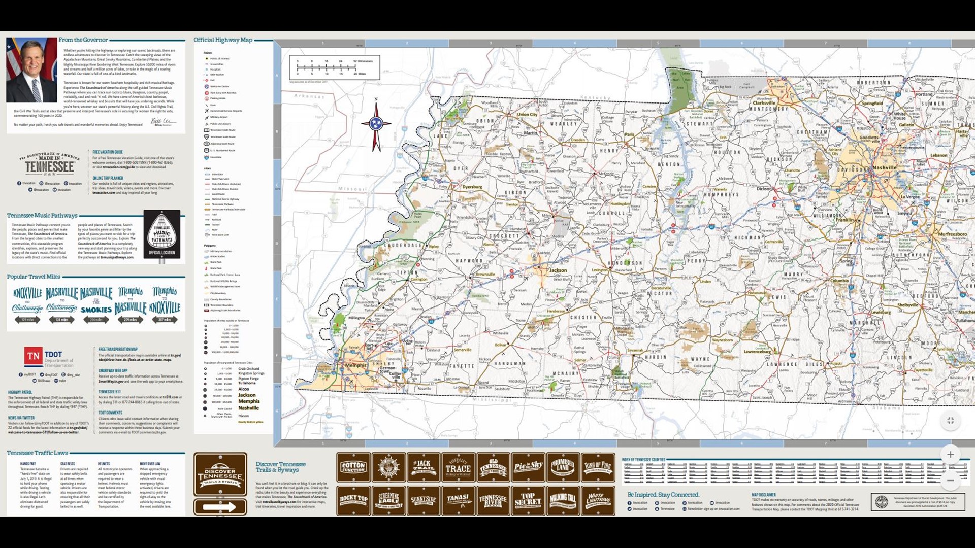 New Tennessee transportation map available for travelers | localmemphis.com