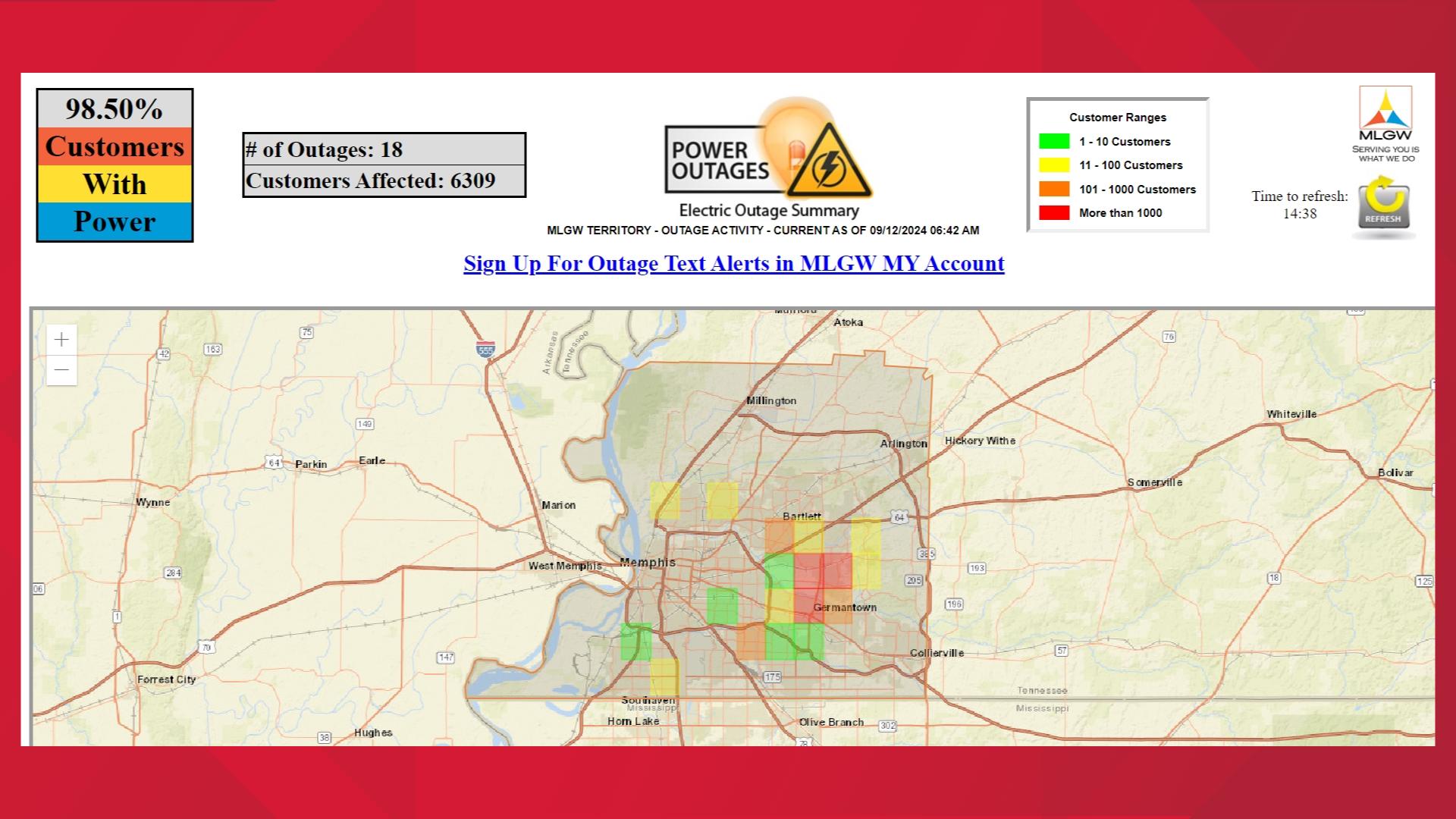 Remnants of Hurricane Francine bring power outages to Memphis ...