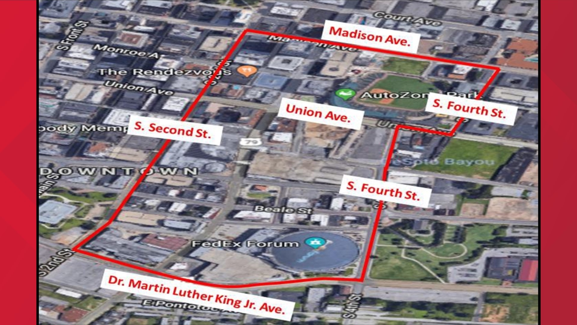 St. Jude Memphis Marathon downtown road closures | localmemphis.com