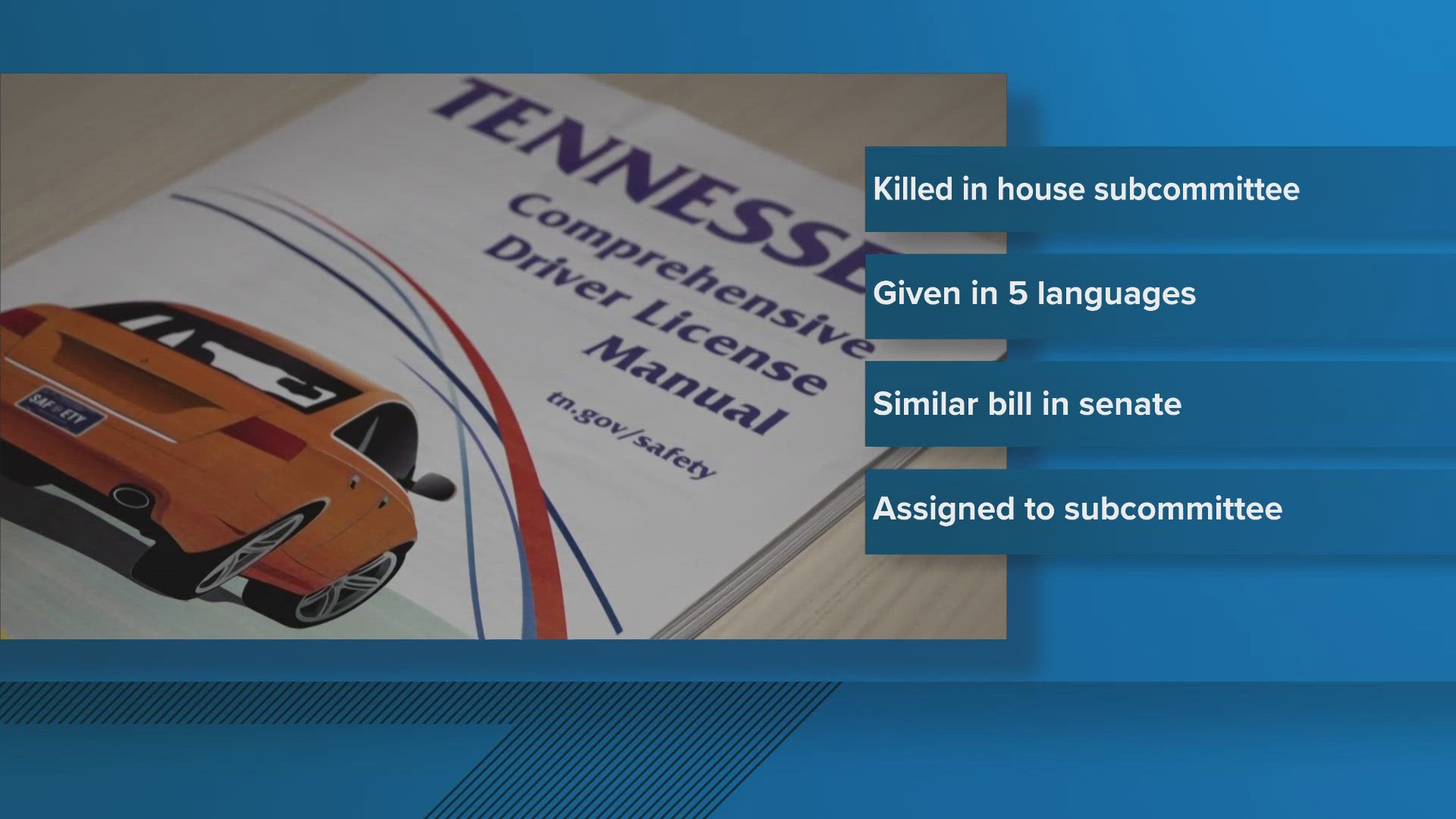 Tennessee rejects English-only driving exam bill | localmemphis.com