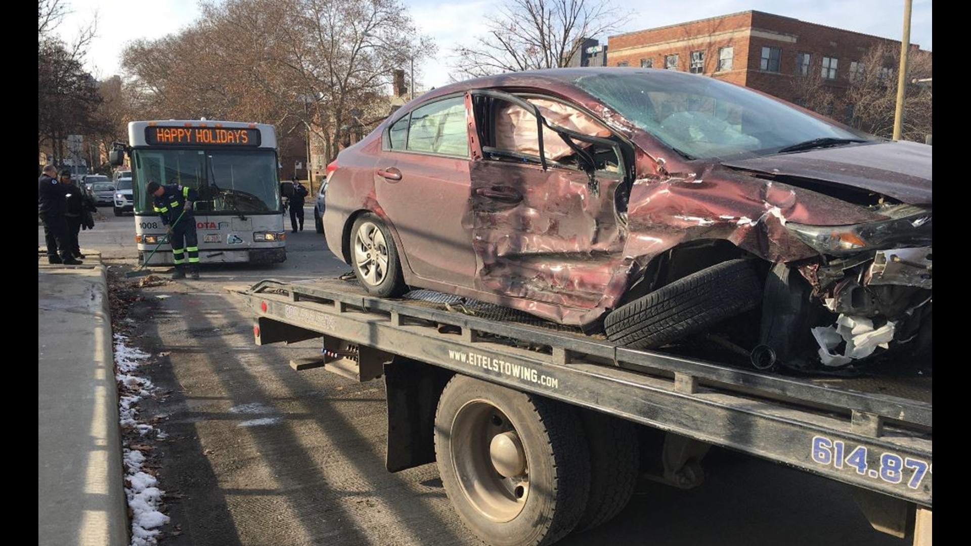 Police: Juveniles in stolen car crash into COTA bus in downtown ...
