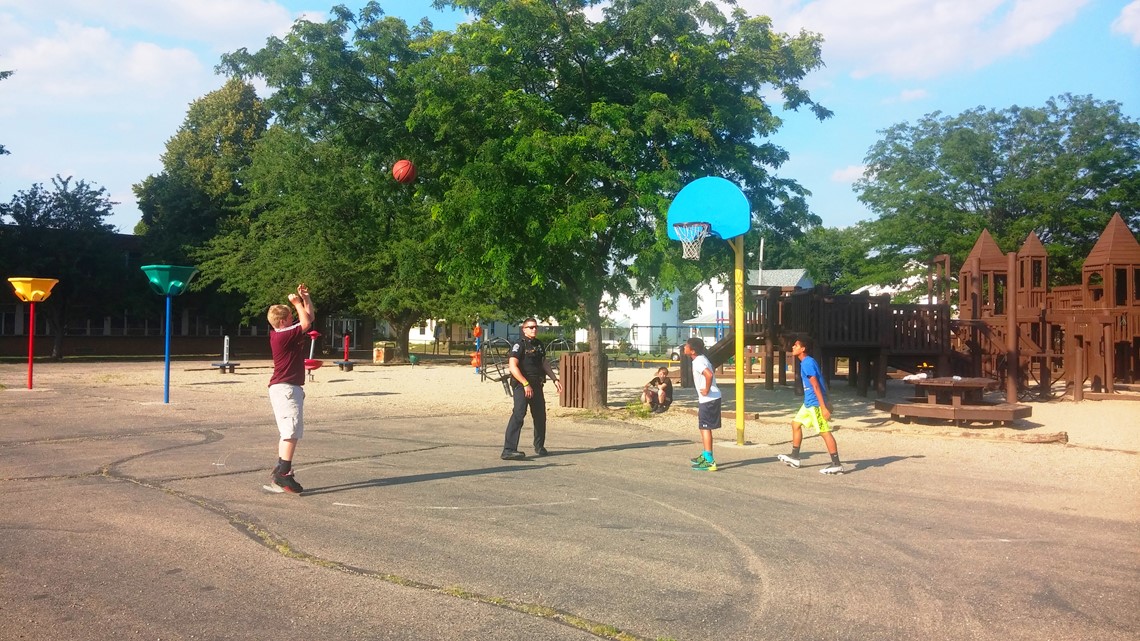 Video of Lancaster Police officer playing basketball with teen sparks ...