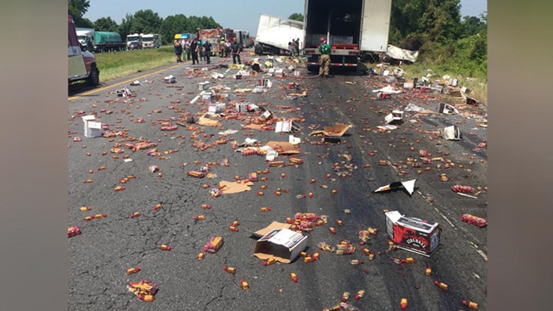 Trucks collision in Arkansas causes fire and spills Fireball | 10tv.com