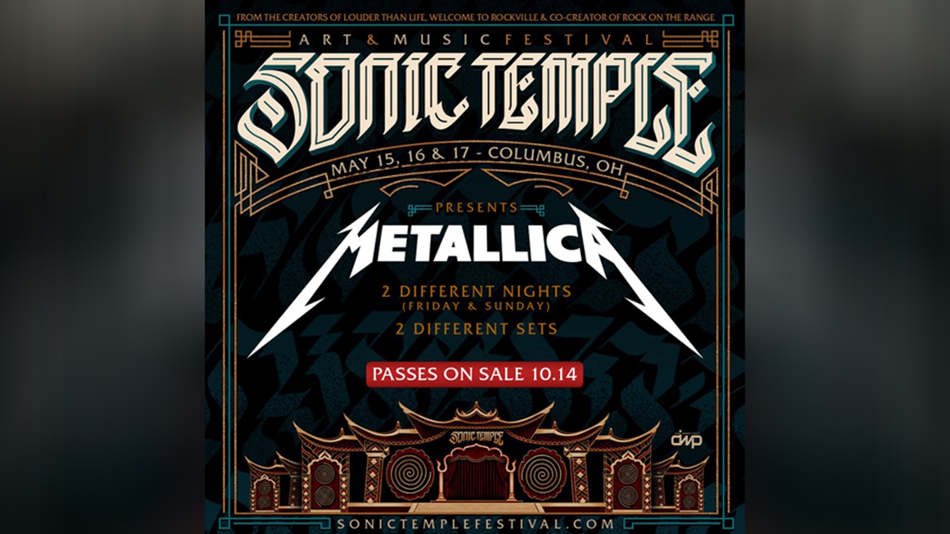 Metallica to headline 2 nights at Sonic Temple festival in Columbus ...