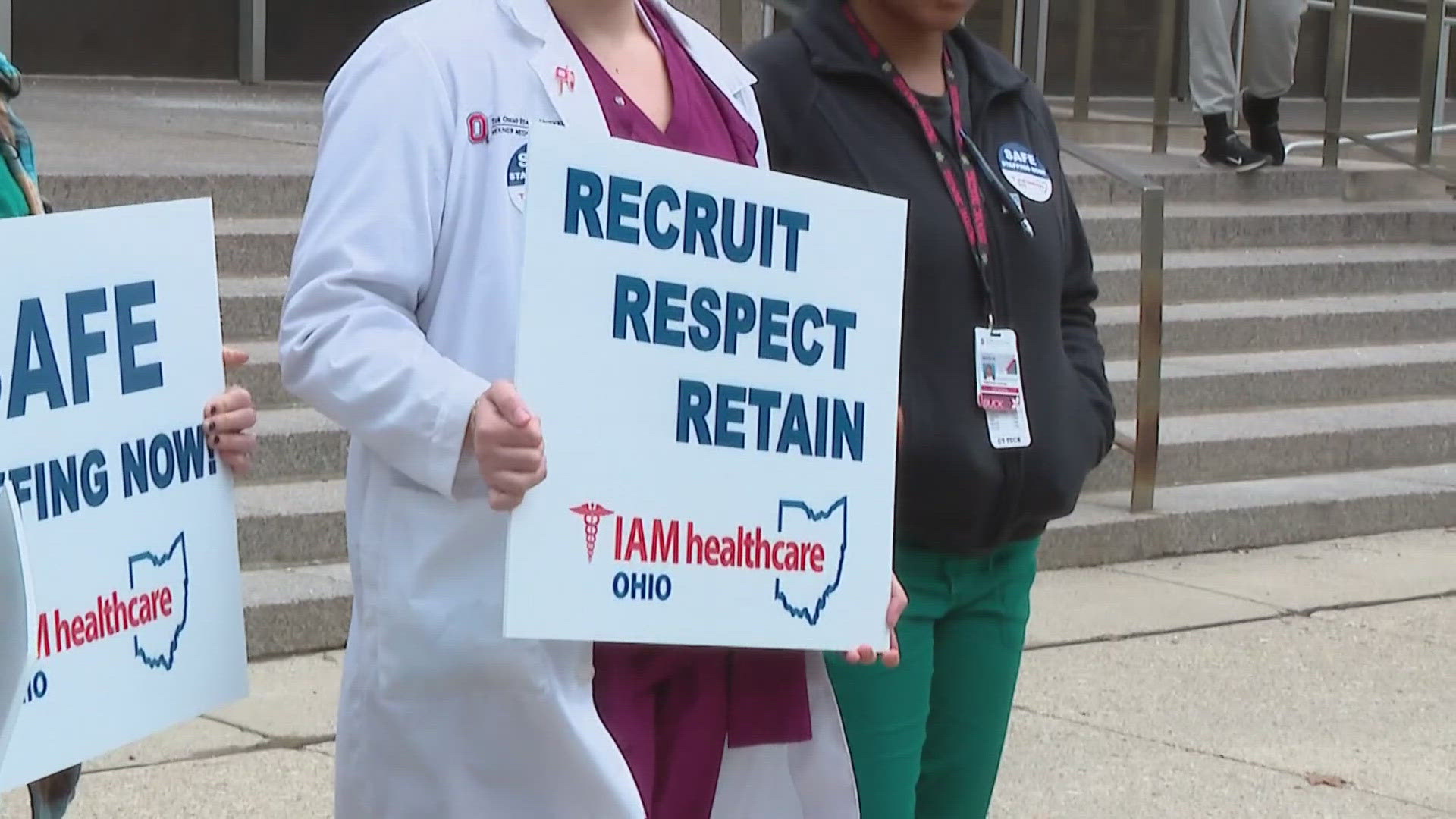 Ohio State hospital workers protest for increased staffing | 10tv.com