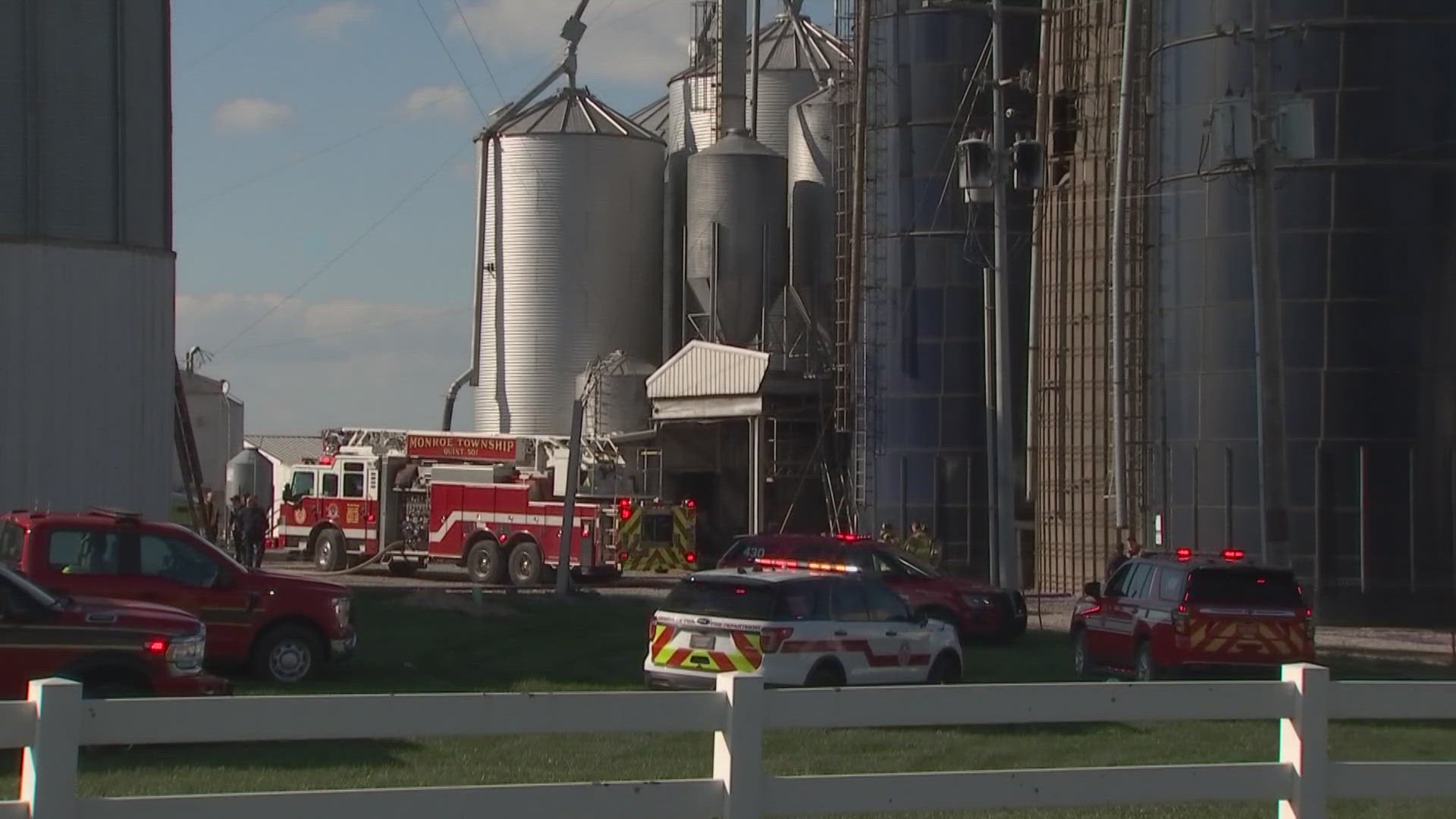 No injuries after grain elevator explosion, fire at New Albany farm ...