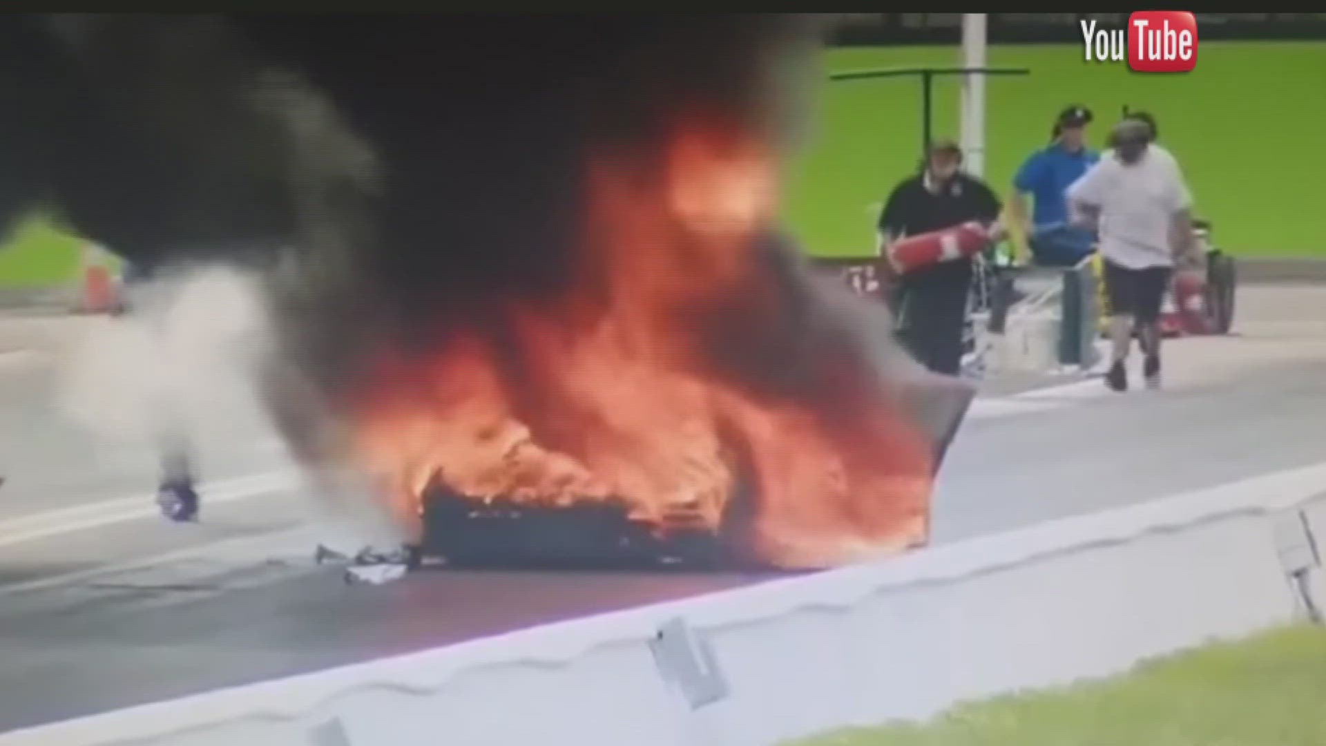 Professional drag racer's wife raises safety concerns after car ...