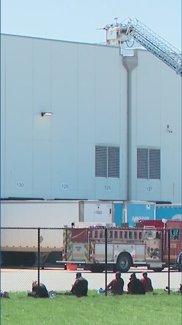 Workers raise air quality concerns after fire at Amazon warehouse in ...