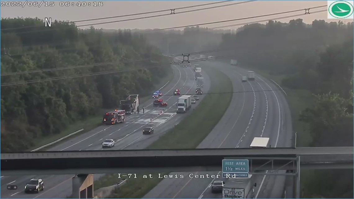 Significant delays on I-71 SB near US-37 after semi-truck fire | 10tv.com