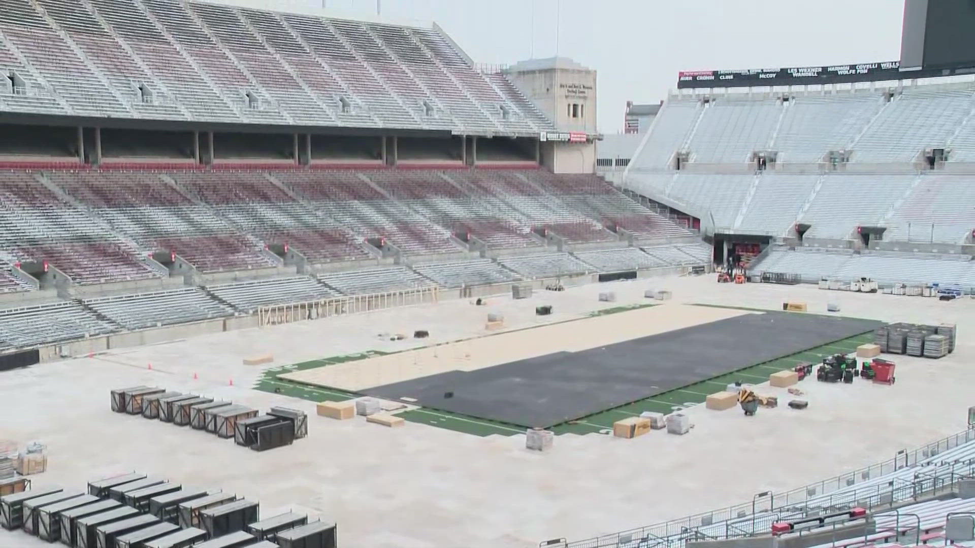 Crews prepare for CBJ game at Ohio Stadium | 10tv.com