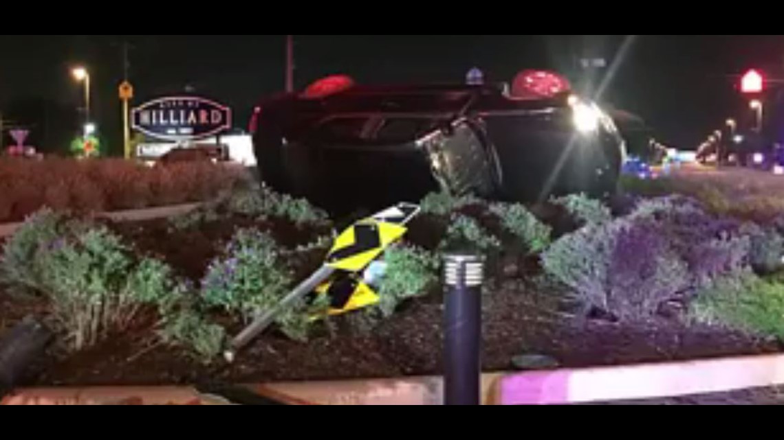 Hilliard Police shares video of alleged drunk driver flipping car in ...