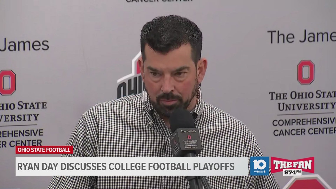 Head coach Ryan Day speaks after College Football Playoff bracket ...