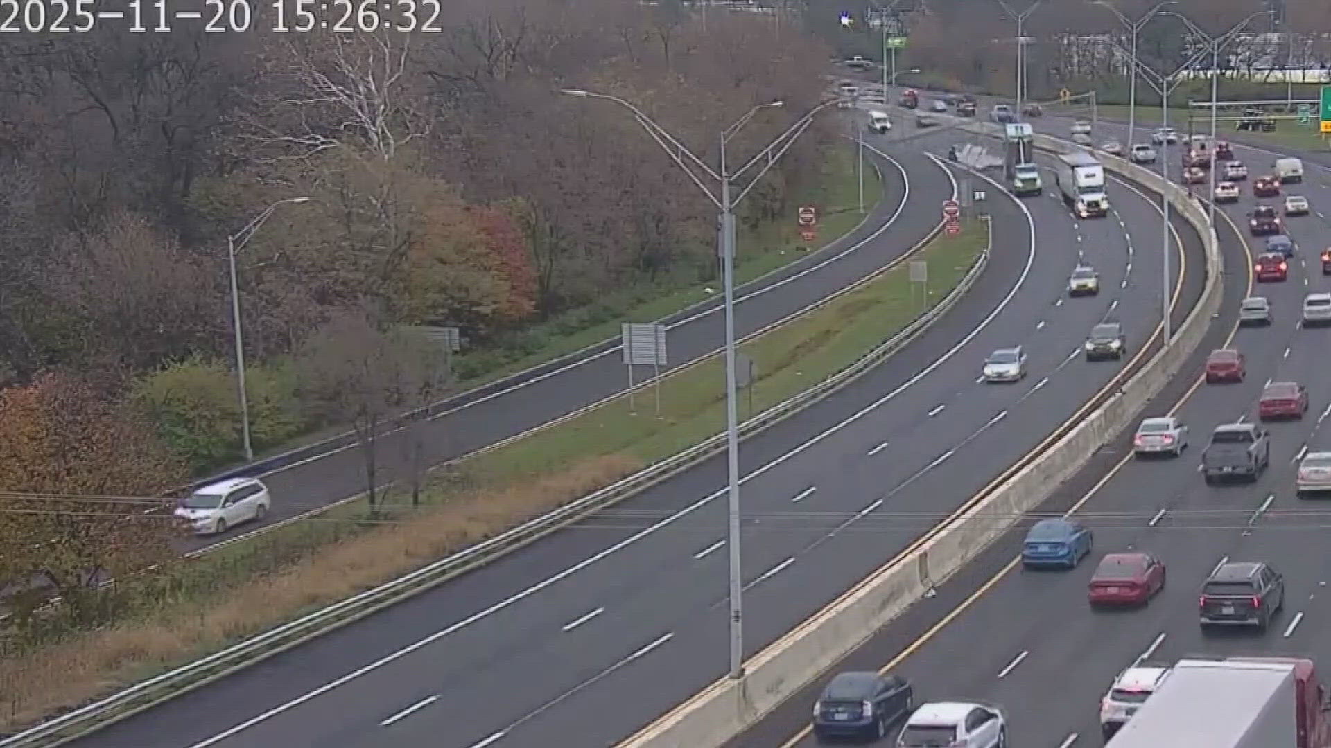 Dump truck hits 2 overhead signs on I-70 West, shutting down highway ...
