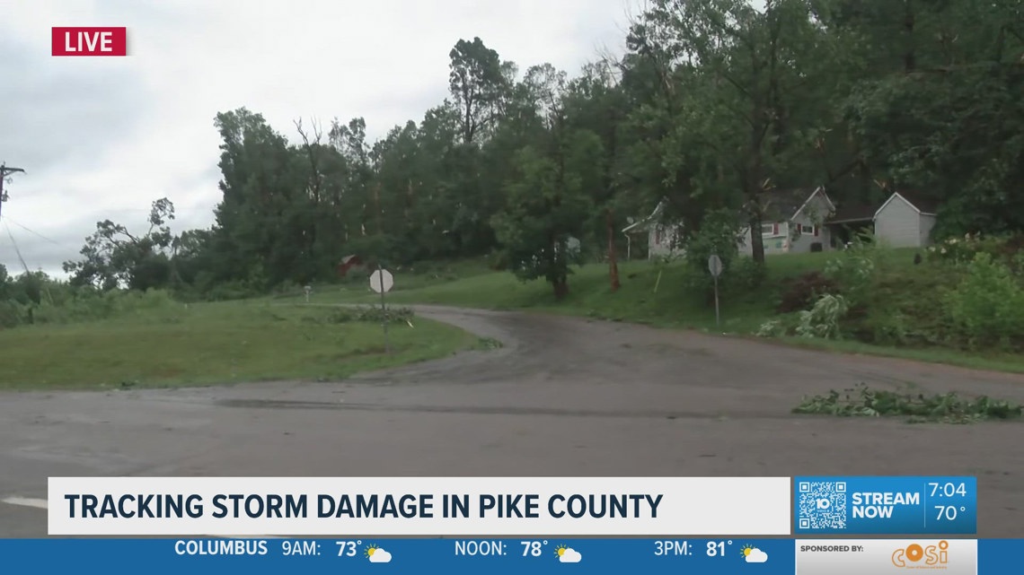 Strong storms knock down trees, power lines in Piketon | 10tv.com