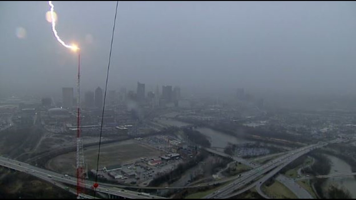 Caught On Camera: Slow-Motion Video Of Lightning Striking WBNS ...