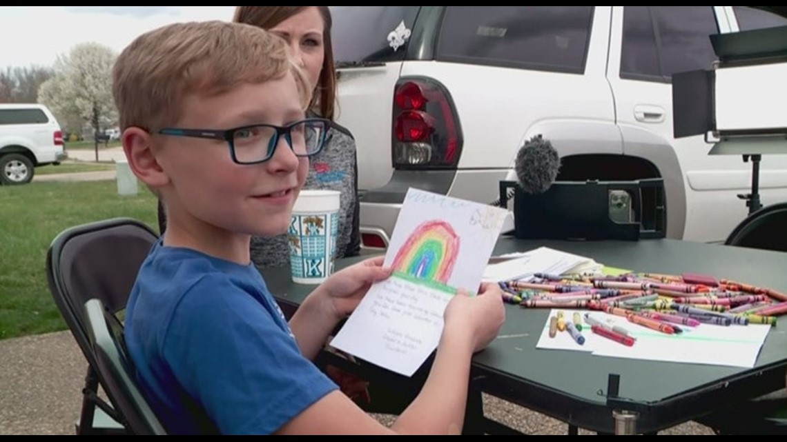 'Every single one of them smiled': Indiana boy makes cards for seniors ...