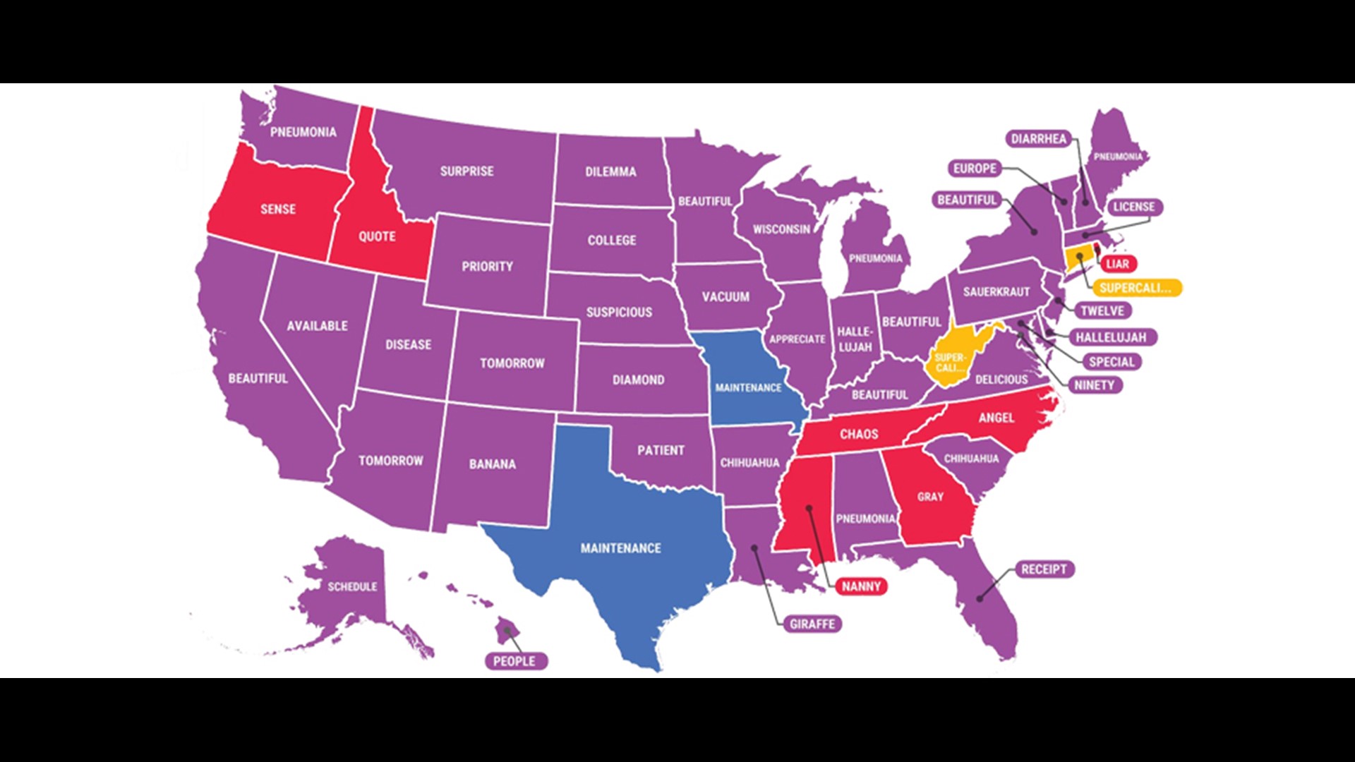 Google releases map of most frequent spelling searches by state | 10tv.com
