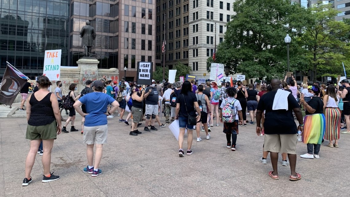 Hundreds gather for Unity March for Black Lives in downtown Columbus ...