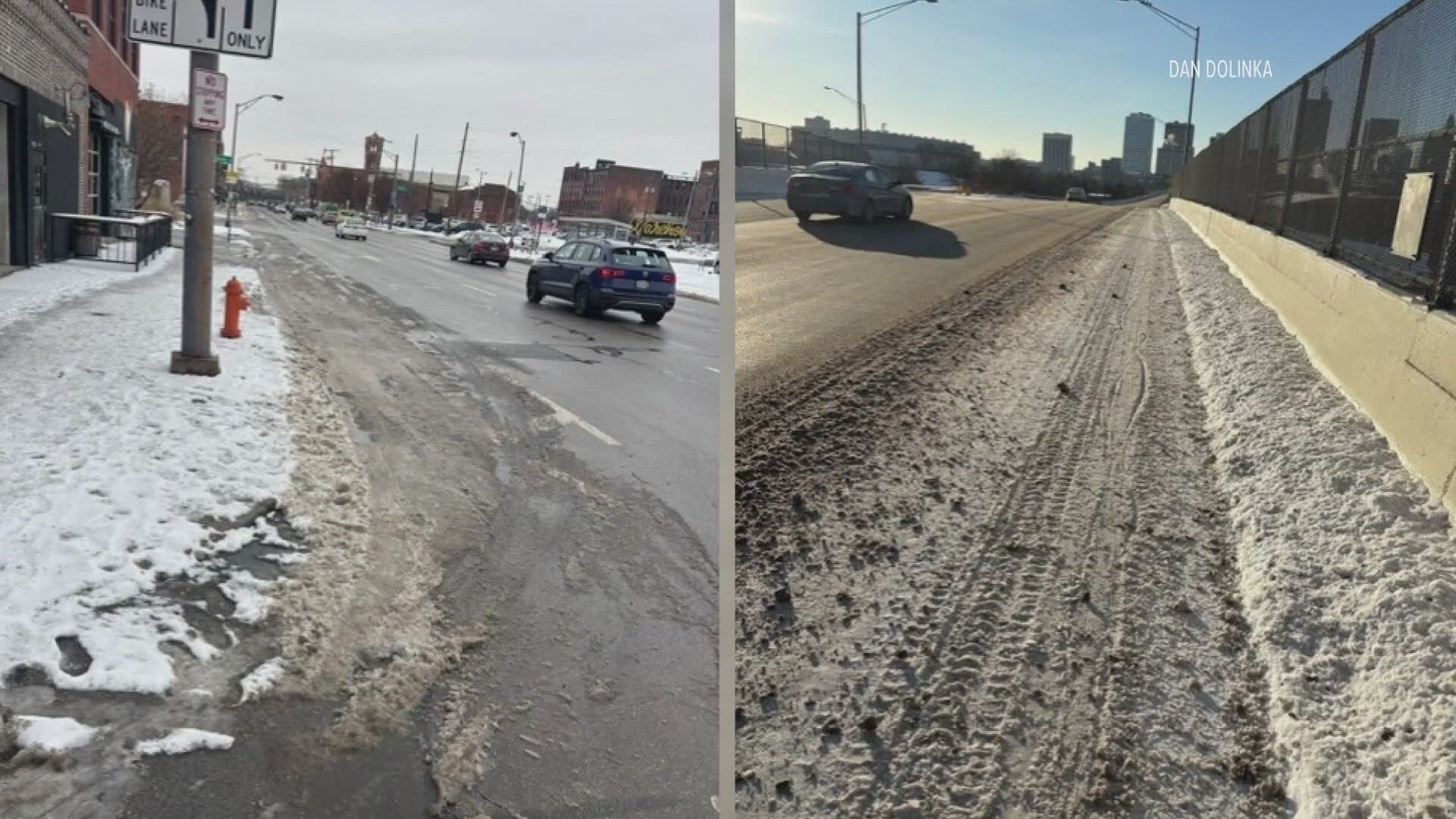 Unplowed bike lanes causing concerns on major streets in Columbus ...
