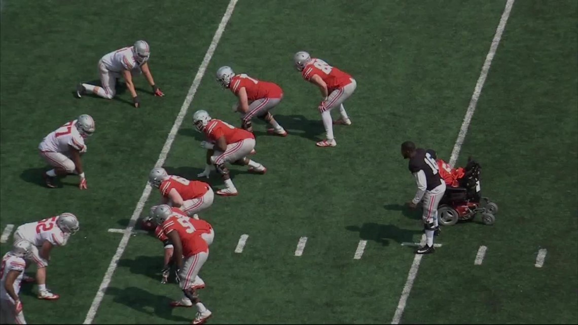 OSU football team brings on honorary player for final play of Spring ...