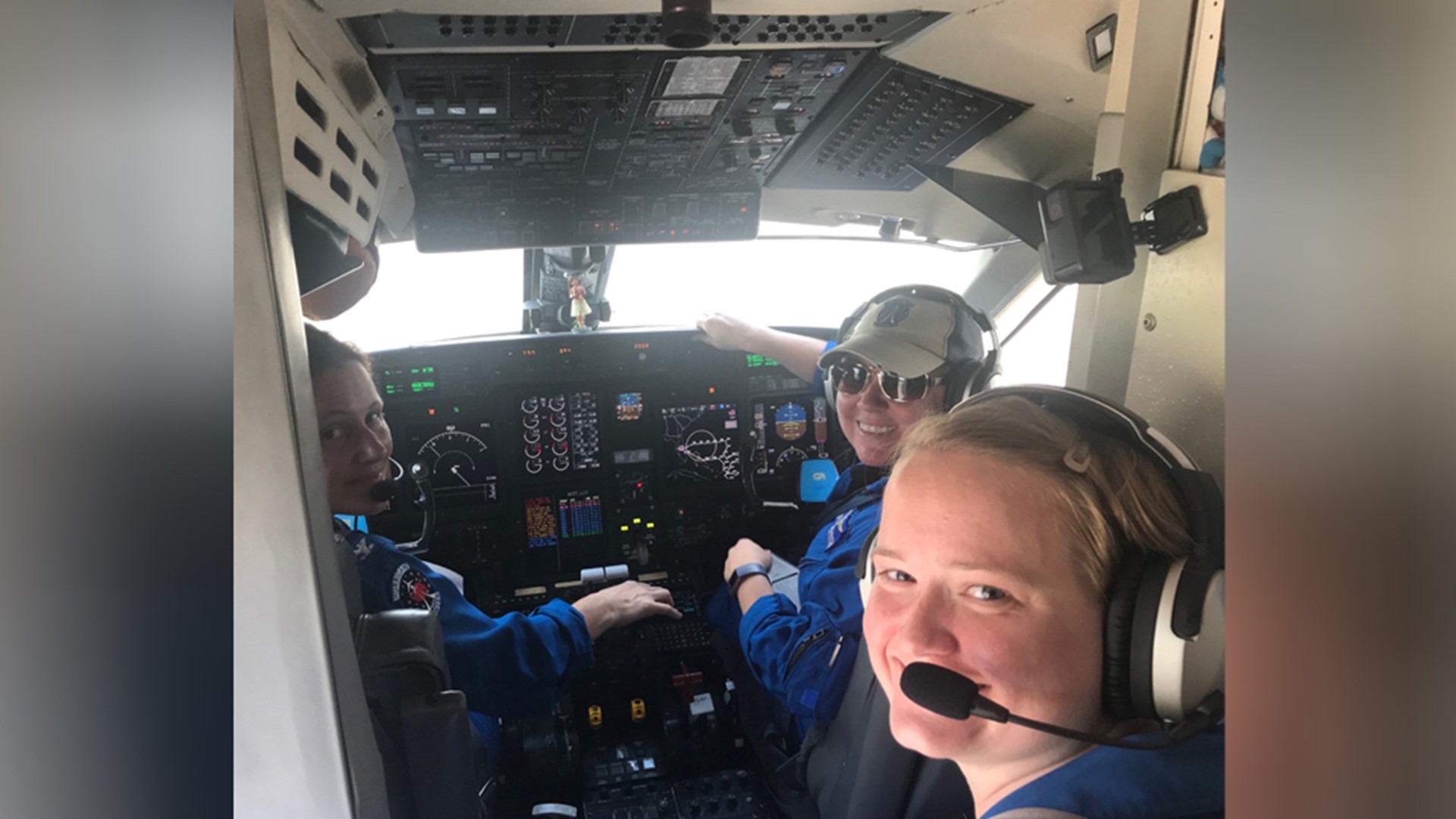 Hurricane Hunters make history with first all-female three-pilot crew ...