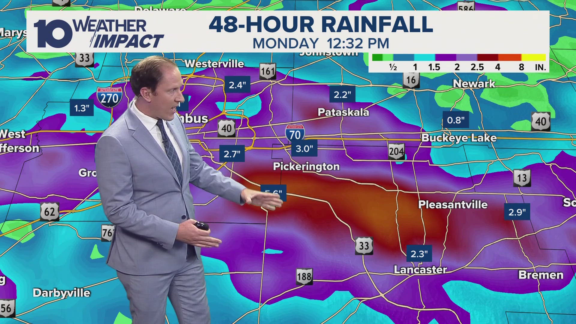 Rainfall totals: Heavy rain triggers flash flooding in central Ohio ...