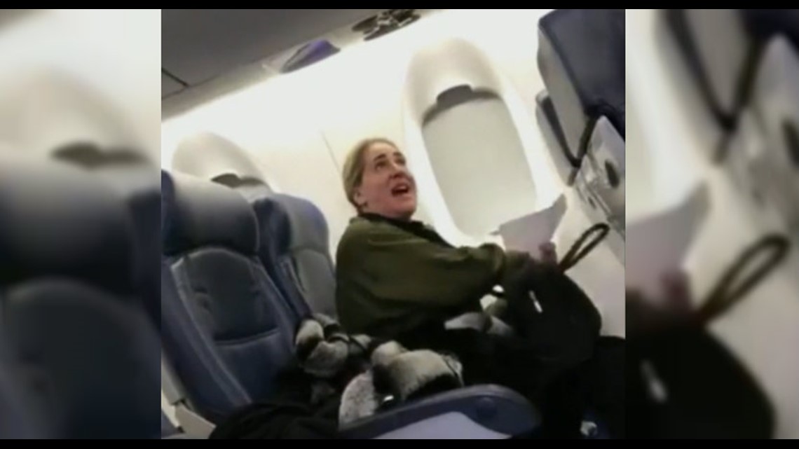 Woman seen berating flight attendant on viral video now placed on leave ...