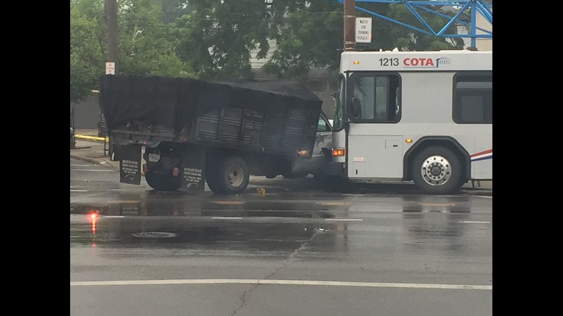 Police searching for driver who ran away after crashing into COTA bus ...
