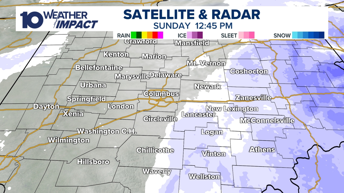 Ohio weather radar live: Tracking snow in Columbus | 10tv.com