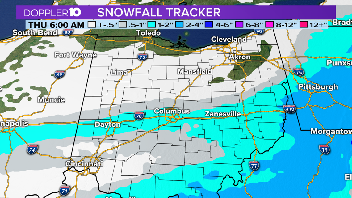 Snow tapers off in central Ohio; Winter Weather Advisory for southern ...