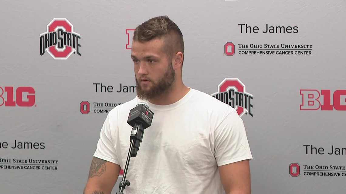 Cade Stover | Ohio State-Notre Dame pregame press conference | 10tv.com