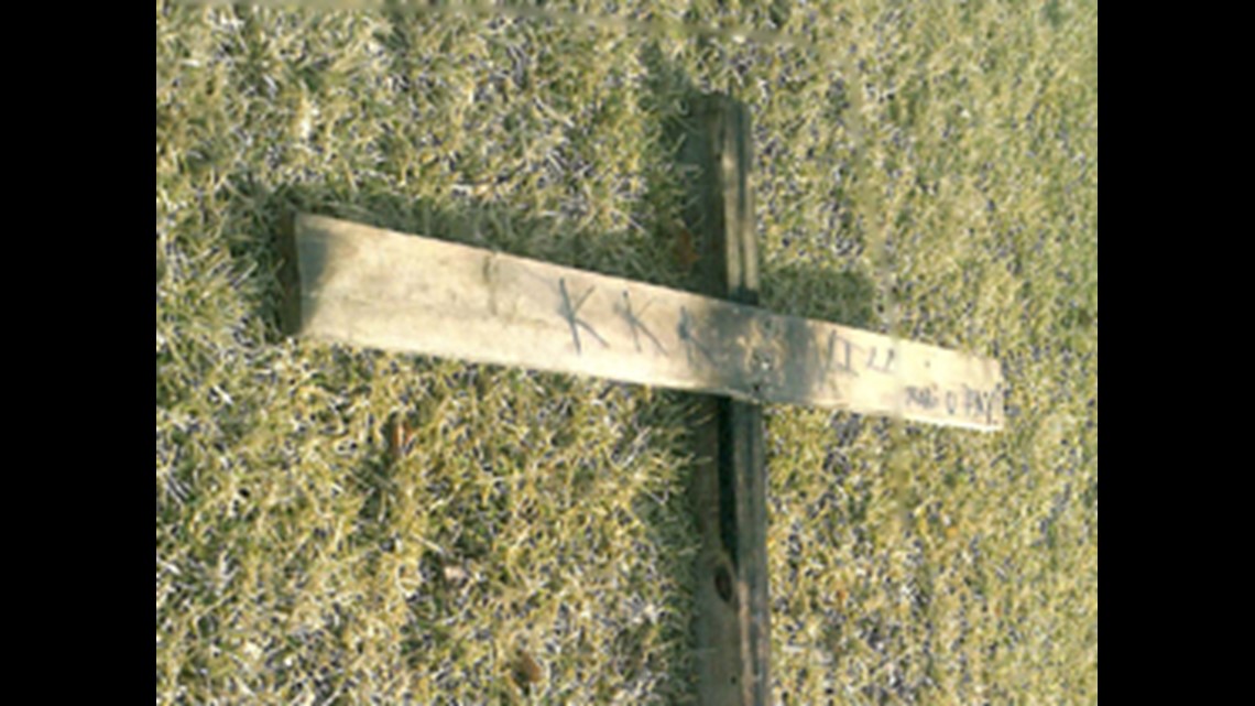 Family Finds Burnt Cross With Racial Slurs In Front Yard | 10tv.com