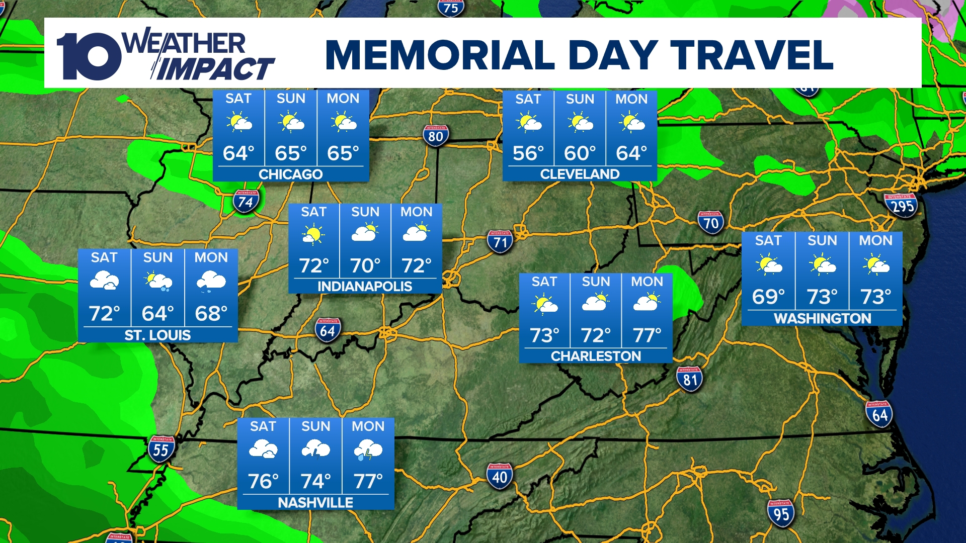 Memorial Day weekend forecast | 10tv.com