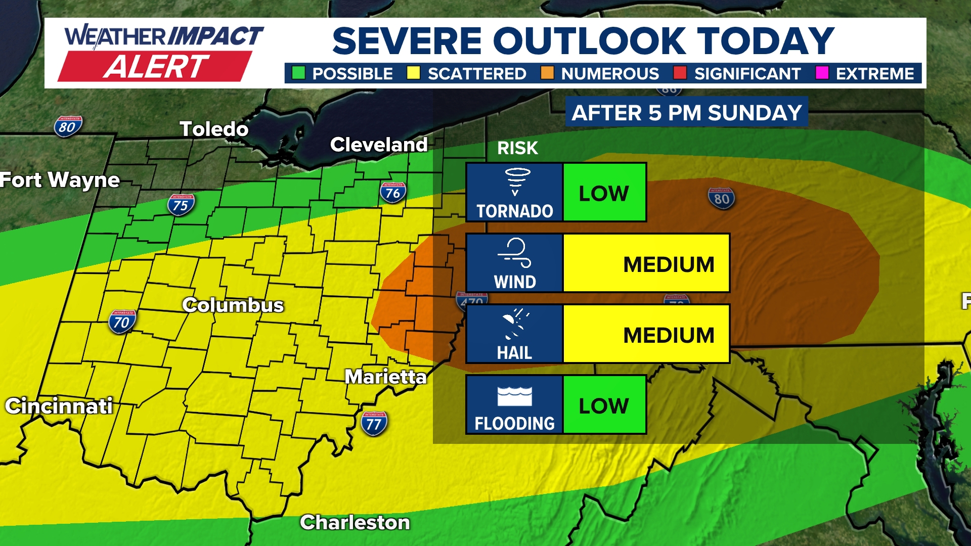 Severe thunderstorms move out of central Ohio; large hail reported ...