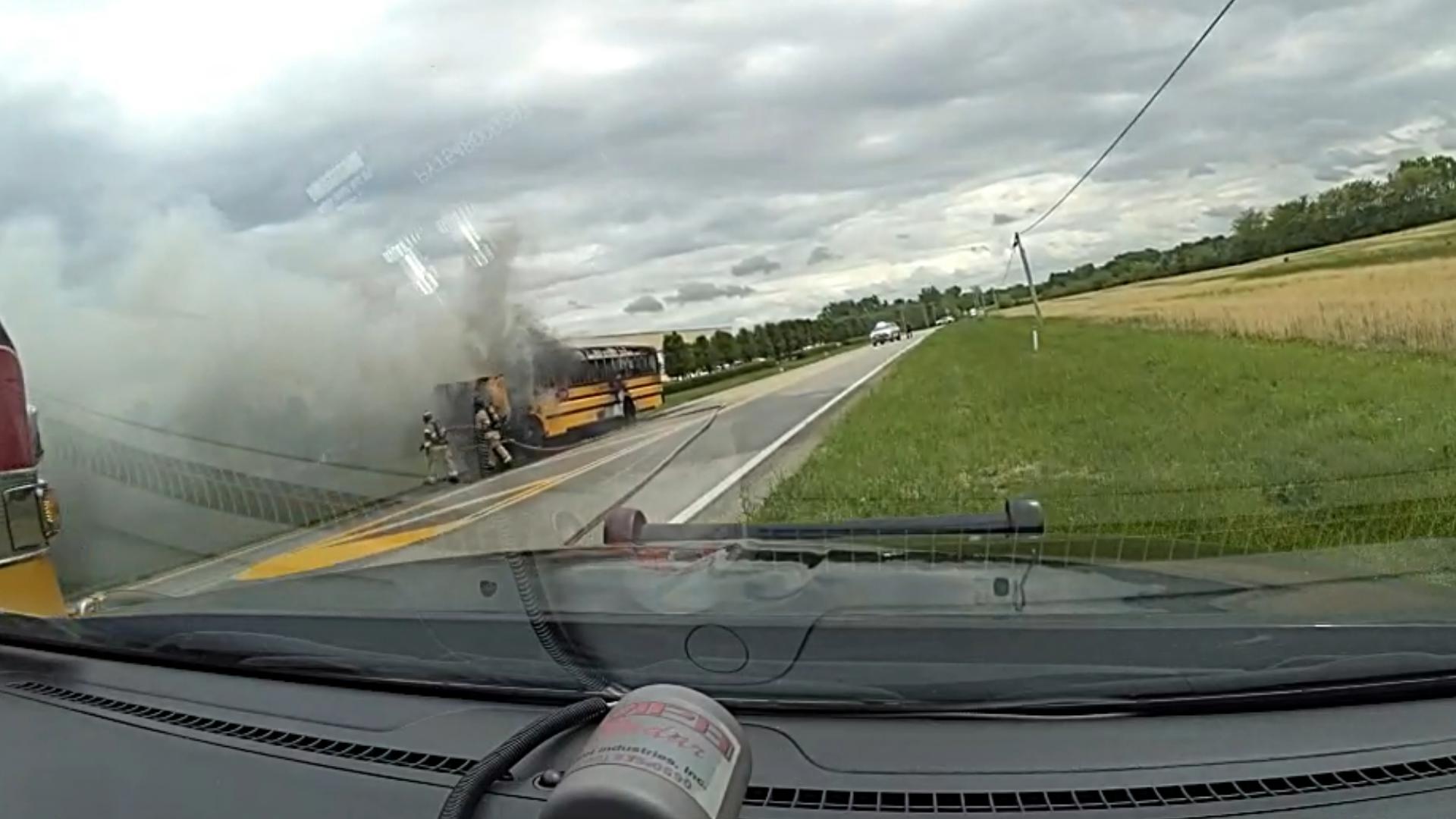 Groveport Madison bus driver gets kids to safety during fire | 10tv.com