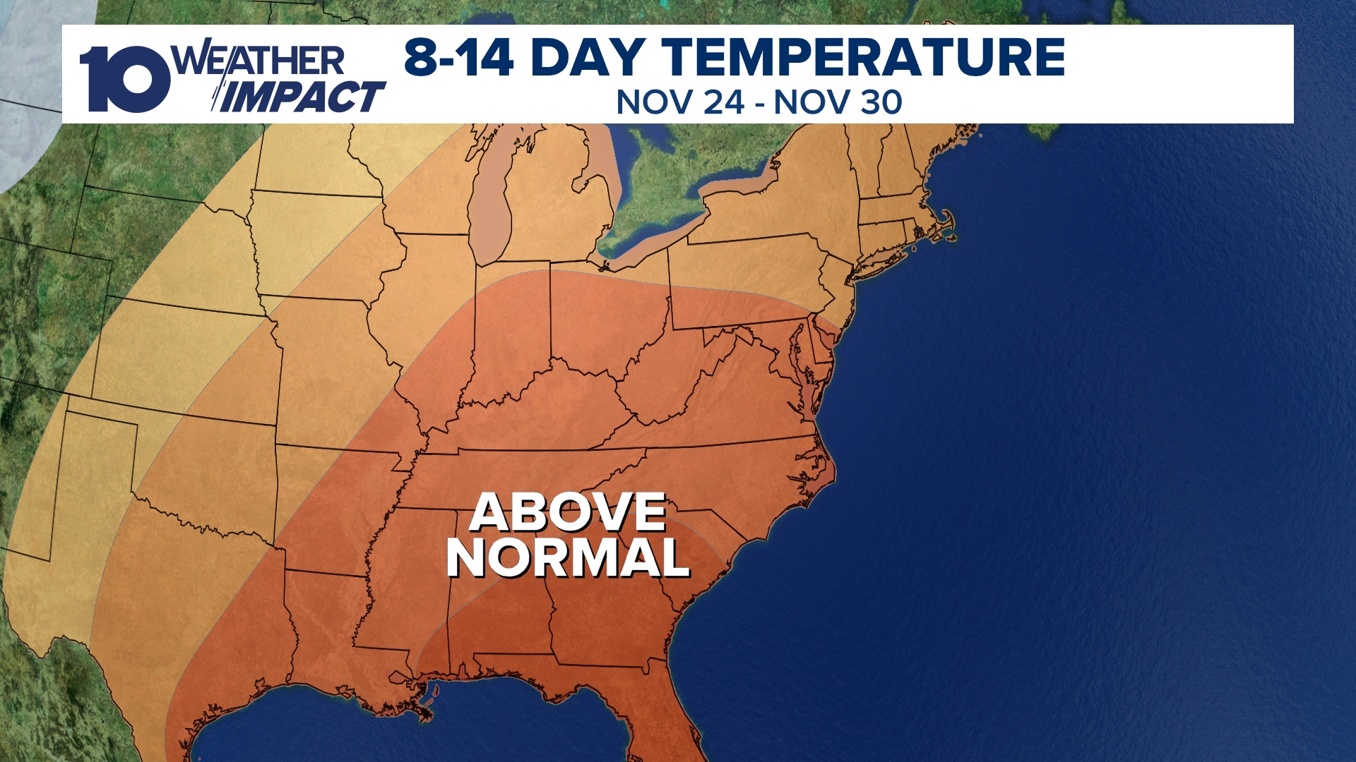 Mild November temps forecasted for central Ohio, rain likely | 10tv.com